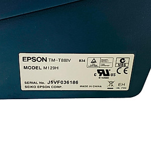 Epson TM-T88IV M129M POS Compact Thermal Receipt Printer LAN USB, Bundle with AC Adapter