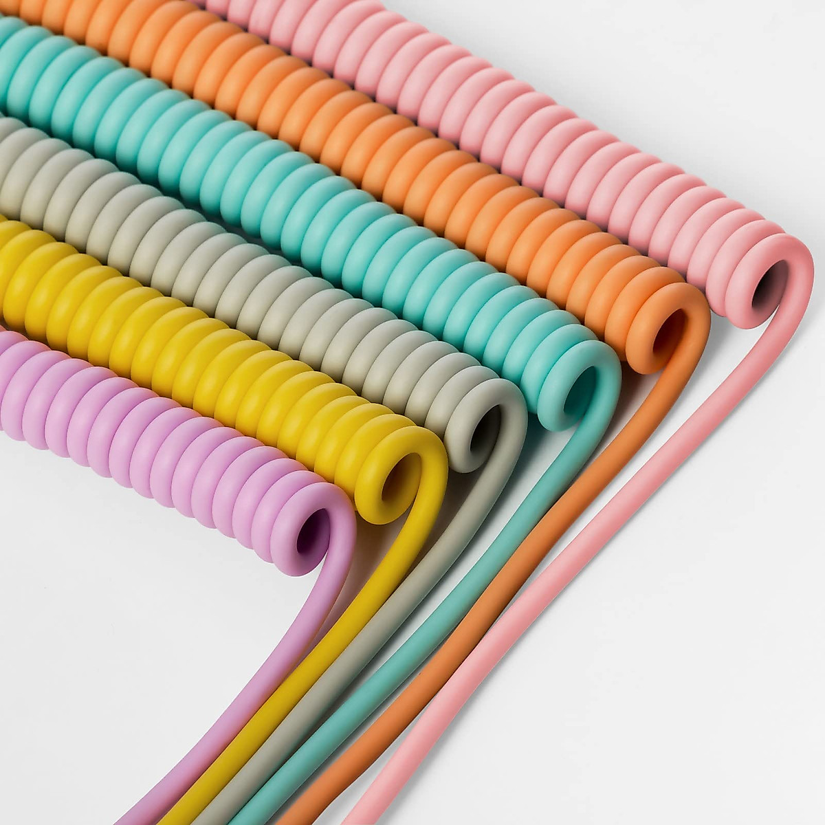 MyVolts Candycord OP-1 / OP-Z Special Audio Cable, Straight Mini Jack to Angled Mini Jack, Curly 65cm to 90cm, Jellybean Purple Colour