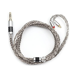 Linsoul Tripowin Zonie 16 Core Silver Plated Earphone Cable for BL03 TRN V90 V80 AS10 ZS10 ZS6 ES4 iems (2pin-0.78mm, 3.5mm, Grey)