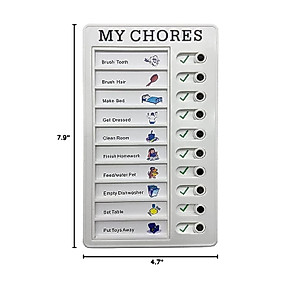 2 Pieces Chore Chart for Kids,Portable Chore Chart Memo Plastic Board - 4.7x7.9 Inch Detachable Message Board,Daily to Do List,RV Checklist