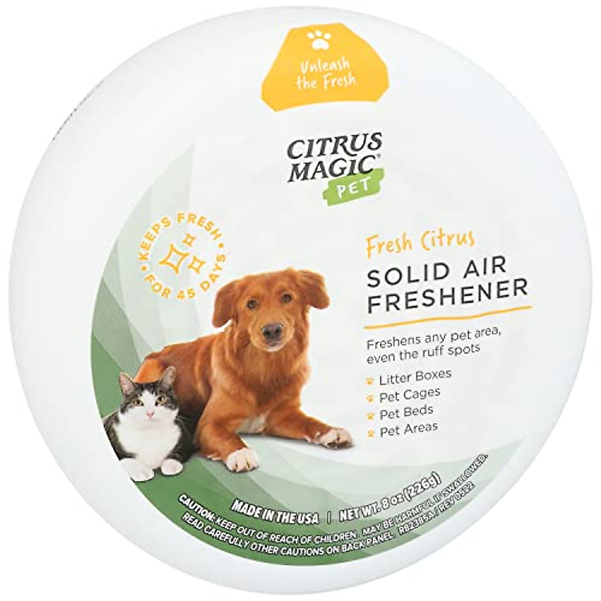 Citrus Magic Pet Odor Eliminator Solid Air Freshener, Fresh Citrus, 8-Ounce, Pack of 1