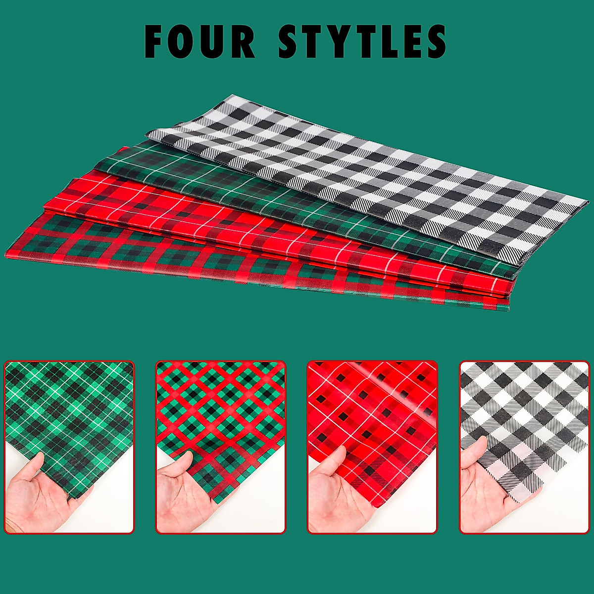 GITMIWS 120 Sheets Christmas Tissue Paper, Tissue Paper Bulk 20X27.6 Inch Christmas Wrapping Paper, Red and Green Tissue Paper for Christmas Gift Bags, Party Decoration, Holiday Crafts