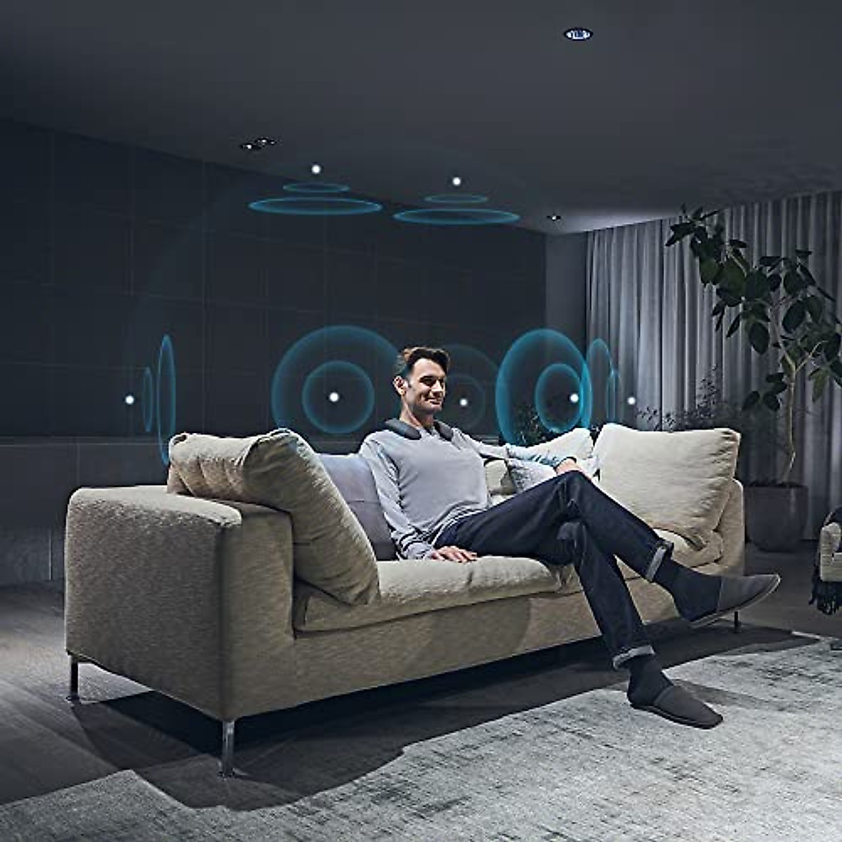 Sony SRS-NS7 Wireless Neckband Speaker, 360 Reality Audio, Hands-Free Calling, IPX4 Splashproof, Long Battery, 12 Hours, Fast Charge 10 Minutes of 60 Minutes, SRS-NS7 HC