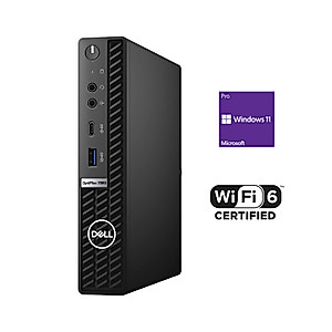 Dell OptiPlex 7080 Micro Form Factor Mini Business Desktop, Intel Core i5-10500T Processor, 64GB RAM, 1TB PCIe SSD, DisplayPort, RJ45, Wi-Fi 6, Type-C, Bluetooth, Windows 11 Pro, Black