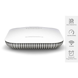 Fortinet FortiAP 431F | 4x4 Wi-Fi 6 (802.11ax), Indoor Wireless AP: Tri-Radio, Internal Antenna, 1 x 2.5 GE & 1 x GE RJ45 Ports (FAP-431F-A)
