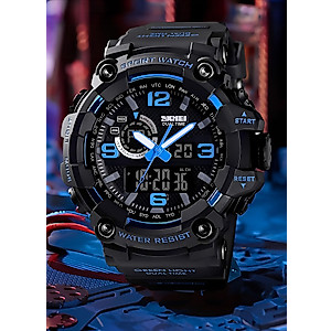 Gosasa Men's Watches Multi Function Military S-Shock Sports Watch LED Digital Waterproof Alarm Watches
