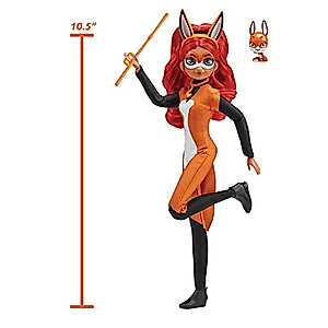 Miraculous Rena Rouge Doll 10.5" Fashion Doll with Accessories and Trixx Kwami by Playmates Toys, Orange