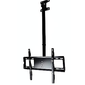 Henxlco Adjustable Ceiling TV Wall Mount Tilt Bracket Fits Most 26 28 32 40 42 47 50" LCD LED Plasma, Some up to 55" Flat Panel Screen Display with VESA 400x400 400x300 400x200 300x300 200X 200mm