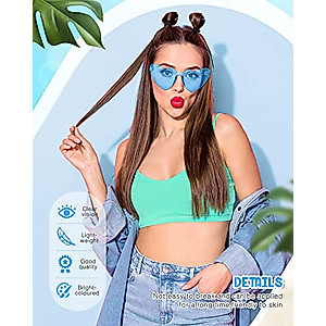 JDHXBMW 8 Pairs Heart Shaped Frameless Glasses Trendy Transparent Candy Color Eyewear for Party Favor