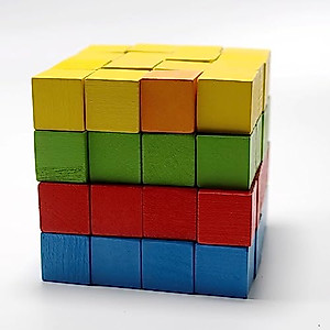 Wood Blocks for Crafts, 1.5 inch Unfinished Wood Cubes, 15 Pcs Natural Wooden Blocks, Wood Square Blocks, Wooden Cubes for Arts and DIY Projects, Puzzle Making