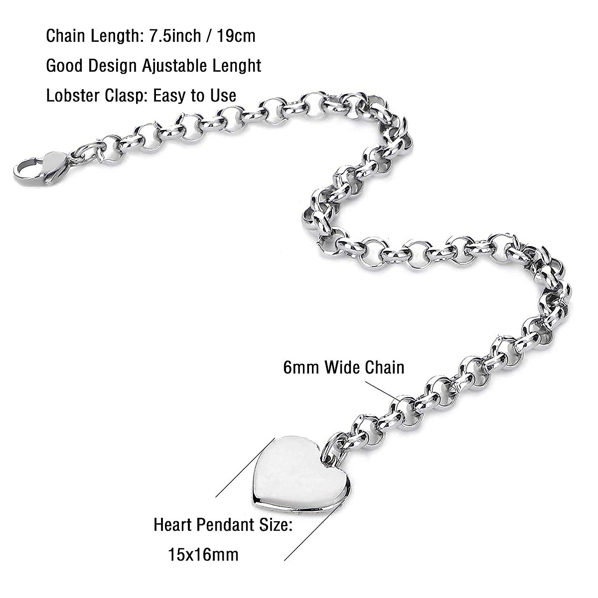 KGBNCIE Happy 70th Birthday Gifts for Women Heart Charm Bracelet Adjustable Jewelry Birthday Gift for Women Mother's Day Gifts for Mom Great Grandma Gifts