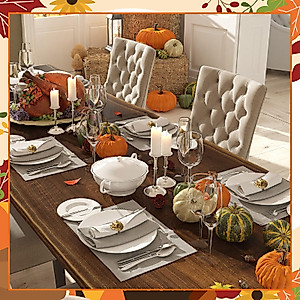 WILLBOND 12 Pcs Turkey Bird Gold Napkin Ring Thanksgiving Turkey Napkin Ring Fall Metal Napkin Holders Gold Serviette Buckles for Thanksgiving Autumn Halloween Turkey Theme Party Table Celebration