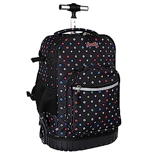 seastig Rolling Backpack 18in Wheeled Backpack Roller Backpack Carry-on Bag Laptop Backpack for Adults Kids School Trip