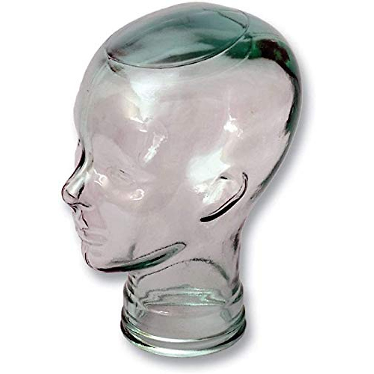 Patient Sleep Supplies Glass Head Display - Spanish 100% Recycled Clear Glass Head- 11.5" H