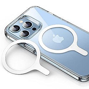 ESR MagSafe Ring 360 (HaloLock), MagSafe Sticker, MagSafe Magnet, Universal Magnetic Conversion Kit for iPhone 14/13/12/11/X Series, Galaxy S23/S22/S21/20 and More, 2 Pack, MagSafe Accessories, White