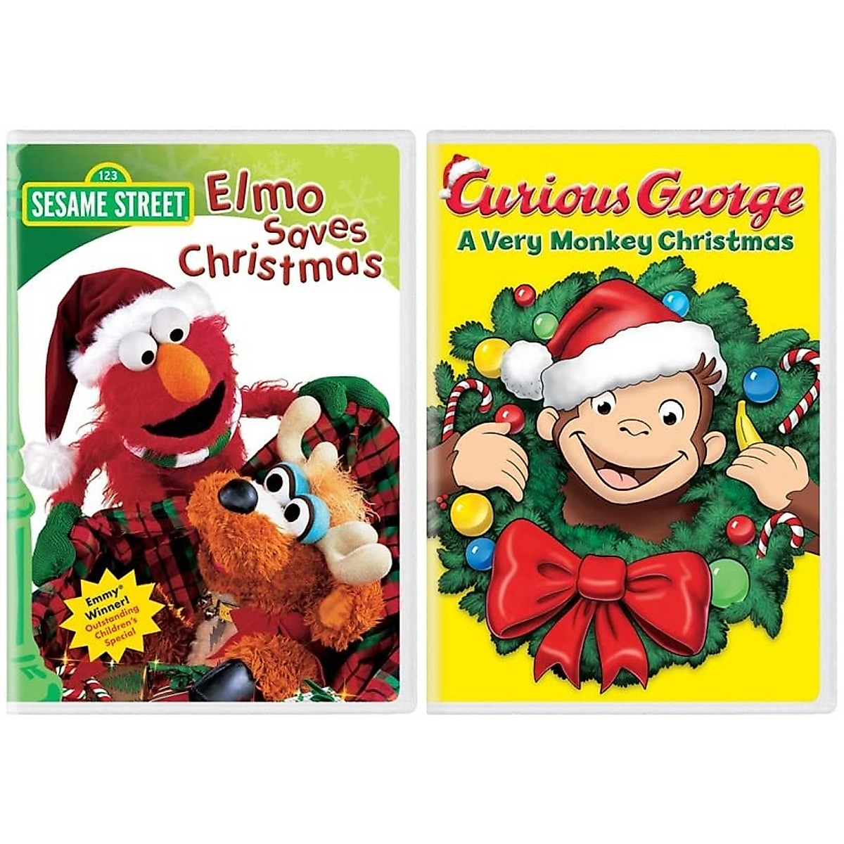 Curious George a Very Monkey Christmas / Sesame Street: Elmo Saves Christmas