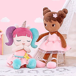 Lazada African American Baby Dolls Gifts Soft Plush Girl Toys Brown Skin 16"