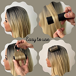 Jumbo Cold Wave Perm Rods Set (24 Pcs) for Women - Large Size Styling Rollers for Natural, Long or Short Hair for Home Hairdressing (Black)