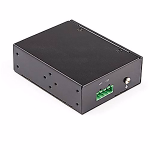 StarTech.com Industrial Gigabit Ethernet PoE Injector - 30W 802.3at PoE+ Midspan 48V-56VDC DIN Rail Power Over Ethernet Injector Adapter - -40C to +75C Cameras/Sensors/WiFi Access, TAA (POEINJ30W)