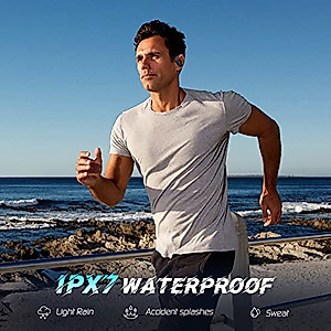 Earhook Bluetooth Wireless Earbuds Earphones - HD Stereo, 48H Playtime, IPX7 Waterproof Wireless Earbuds, Touch Control Bluetooth 5.1 Wireless Earphones for Sports Running Workout