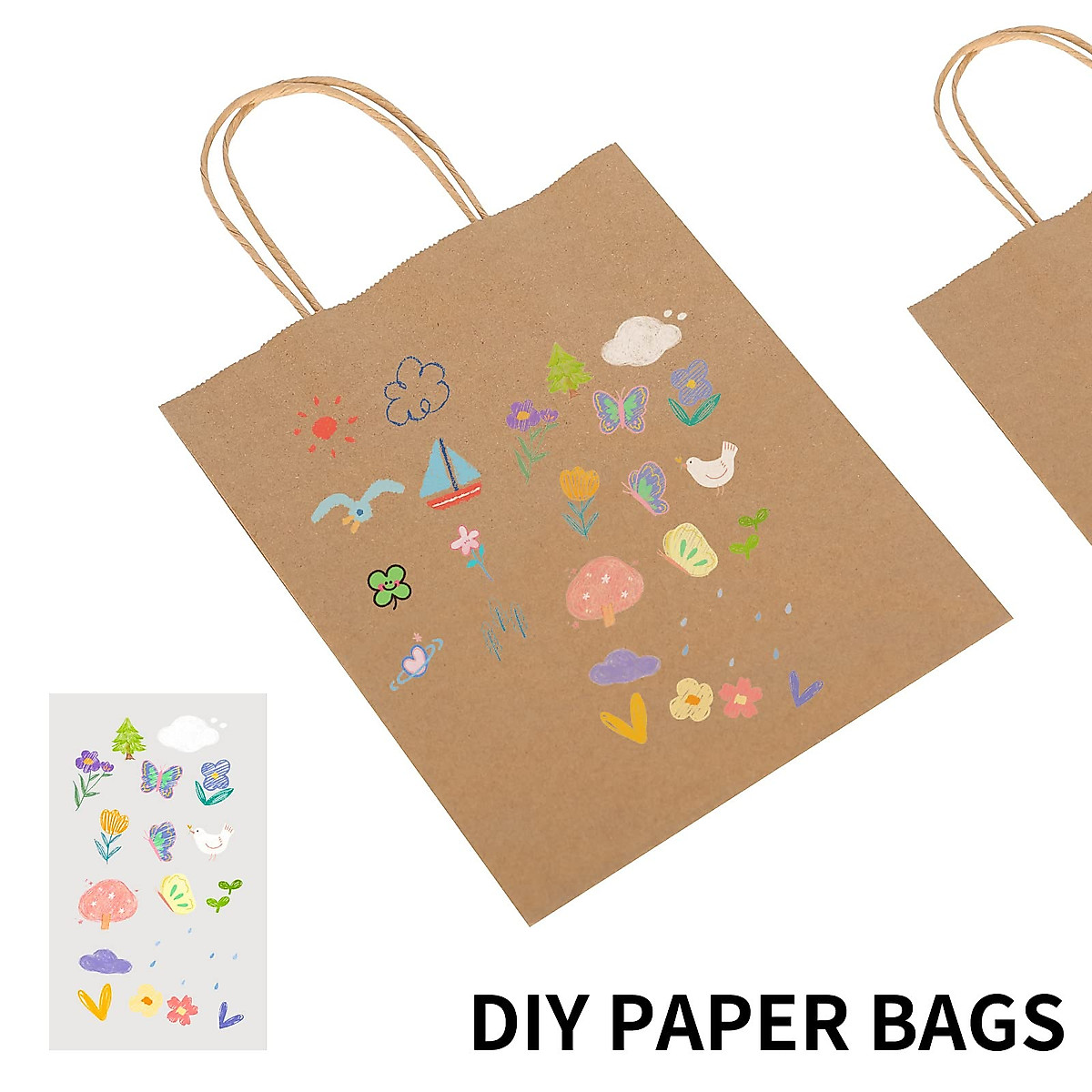 Toovip 90 Pack Kraft Paper Bags - Durable & Eco-Friendly