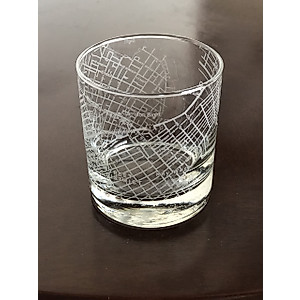 Rocks Whiskey Old Fashioned 11oz Glass Urban City Map Key West Florida
