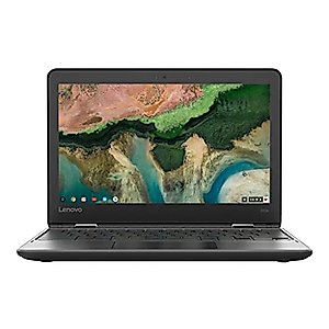 Lenovo 11.6" 300e Chromebook Touchscreen LCD 2 in 1- MediaTek M8173C Quad-core 2.1GHz 4GB LPDDR3 32GB Flash Memory Chrome OS Model 81H00000US (Renewed)