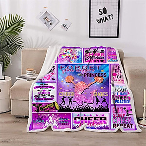 Cheerleader Gifts Blanket 60”x50”, Cheerleading Gifts for Girls Teens Kids, Cheer Gifts for Cheerleaders, Cheerleading Gifts for Cheerleaders Cheer Team, Soft Cozy Warm Blanket for Couch Bed Sofa