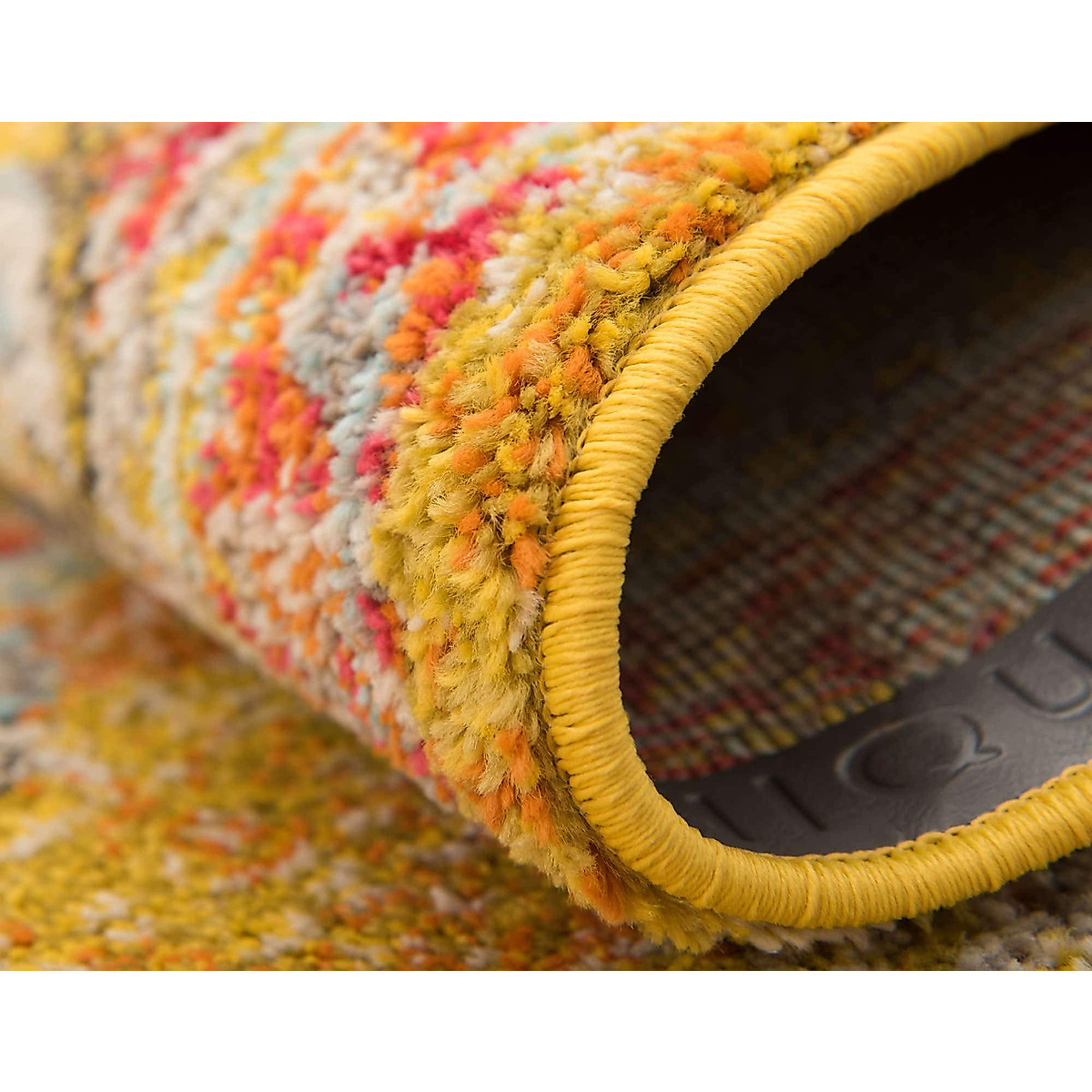 Unique Loom Penrose Collection Area Rug - Alexis (2' 2" x 6' 1" Runner, Gold/ Gray)