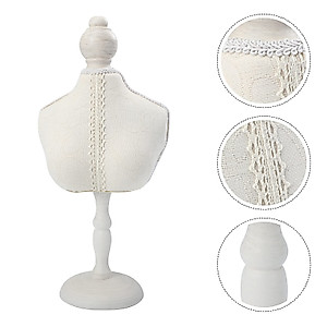 Cabilock Mannequin Pendant Bust Neck Chain Holder Necklace Holder Necklace Jewelry Display Model Bust Stand for Home Dresser Shelves White Choker Bust Necklace Stand Pendant Holder Dainty Necklace