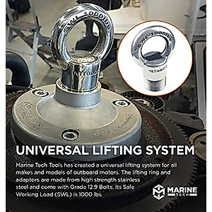 Marine Tech Tools Mercury Lifting Ring, Universal Lifting System AMT0022, Mercury Outboard Lifting Eye, Outboard Flywheel Puller, Mercury Lifting Eye, Boat Tools, Outboard Motor Stand