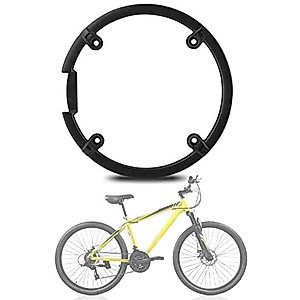 Estink Bike Chain Wheel Guard, Black Plastic Chainring Sprockets Cranksets Guard Protector Mountain Bike Chain Wheel Crankset Support Cover Accessories for 44T Chain