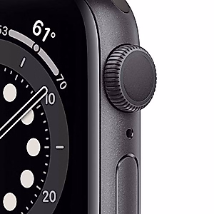 Apple Watch Series 6 (GPS, 40mm) - Space Gray Aluminum Case with Black Sport Band (Renewed)