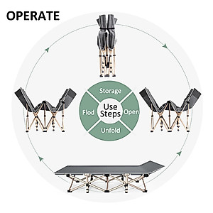 STARBRILLIANT Adjustable Foldable Deck Chair with Cushion, Foldable Outdoor Terrace Lounge Chair, Open to Rest No Pillows Needed (Gray B)