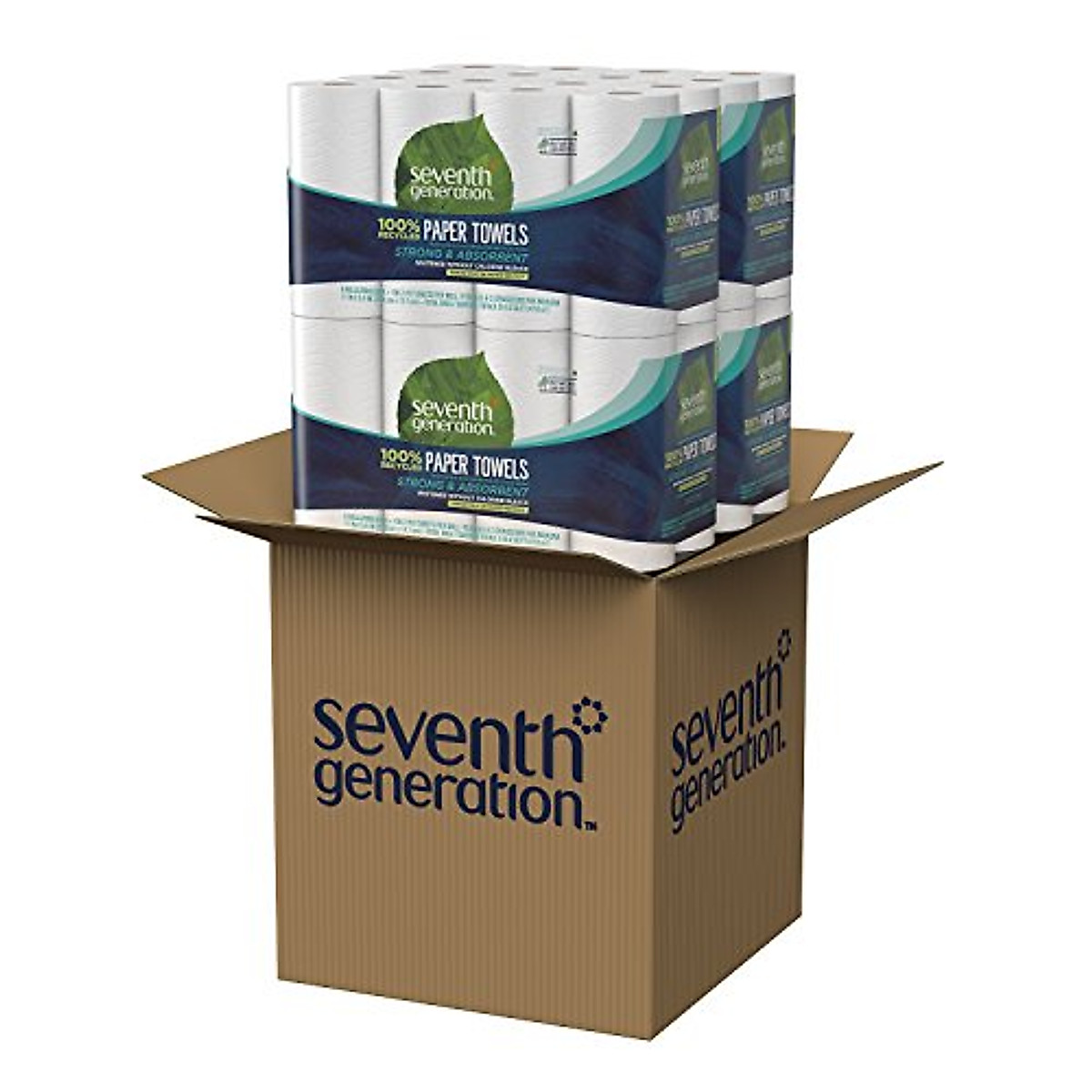 Seventh Generation Paper Towels, 100% Recycled Paper, 2-ply, 8 Count (Pack of 4)
