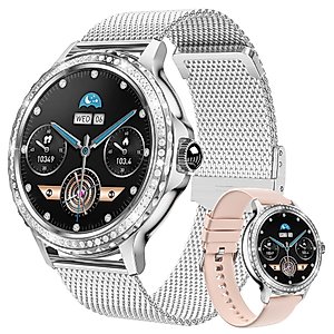 BOCLOUD Smart Watch for Men Women(Answer/Make Call), Bluetooth Smartwatches for iPhone Android iOS IP68 Waterproof Fitness Activity Tracker with Blood Pressure/Heart Rate/Sleep Monitor/Messages