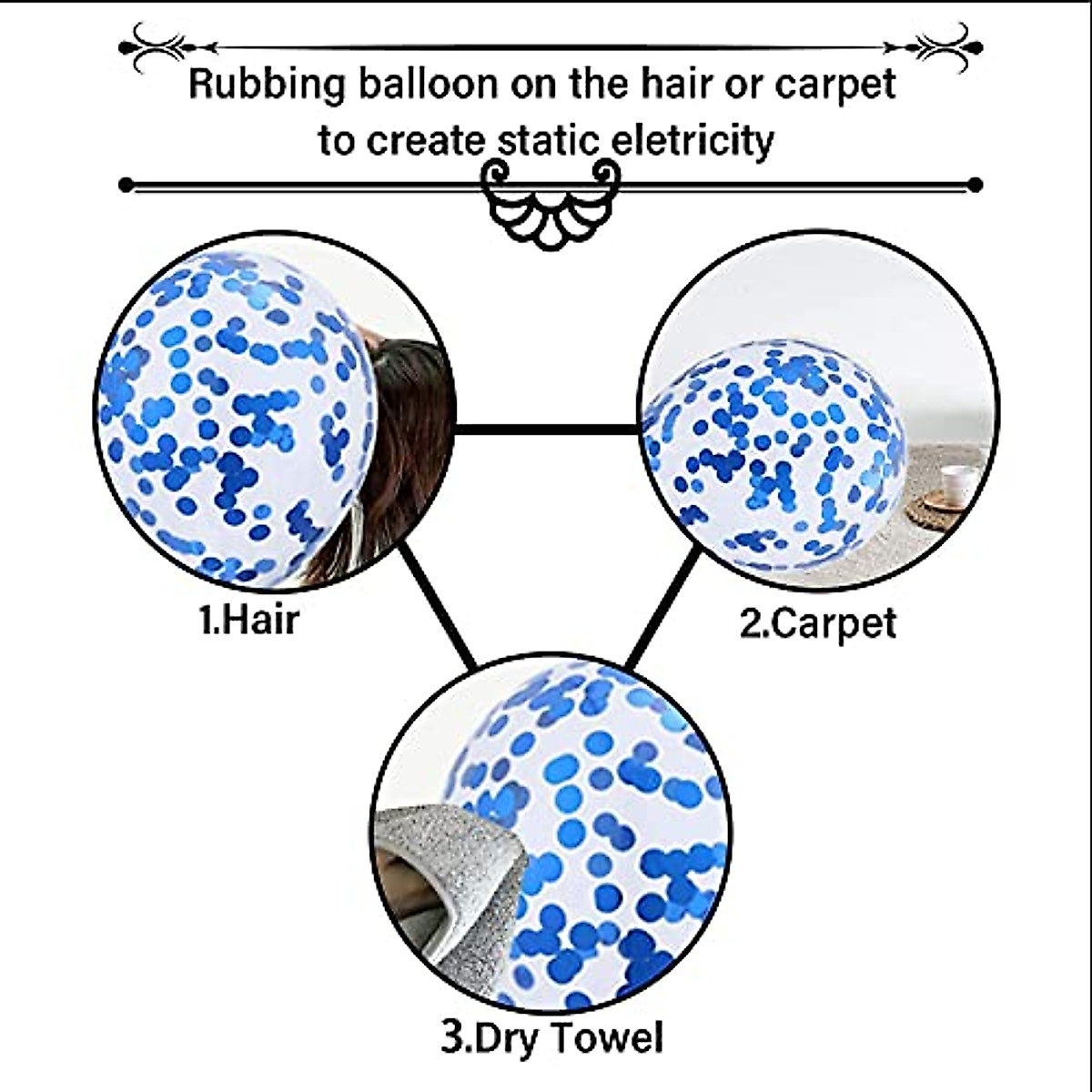 Succris 14TH Blue Theme for 14 Years Old Birthday Party Supplies Blue Happy Birthday Banner Blue Circle Dots Garland Paper Hanging Triangle Flag Banner Confetti balloons Number 14 Blue