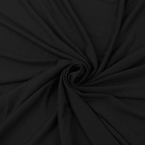 FabricLA Cotton Spandex Jersey Fabric by The Yard - 10 oz 4-Way Stretch Spandex & Cotton Fabric, 60" Wide – Perfect for Skirts, Tops, T-Shirts | Black | Sold in 1 Yard