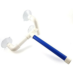 Bird Parrot Stand Perch Shower Perch Standing Toy Portable Suction Cup Parrot Bath Stands Suppllies Holder Platform Parakeet Window Wall Hanging Play (3 Suction Cups2)