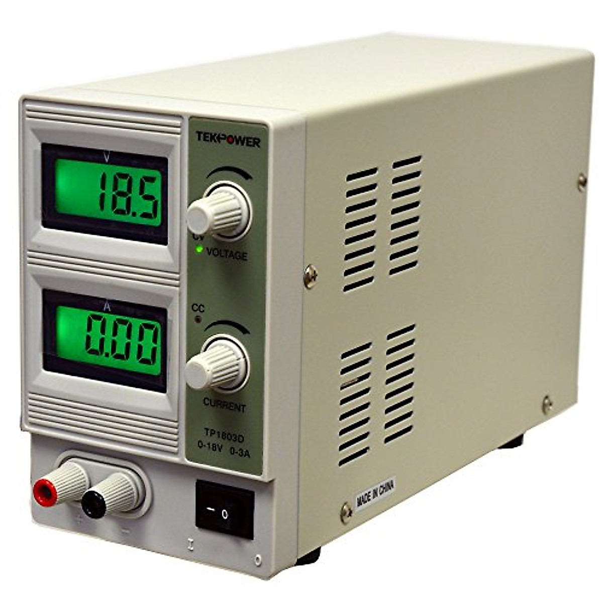 Tekpower HY-1803D Heavy-Duty Digital Variable DC Power Supply, 0-18 Volts @ 0-3 Amps