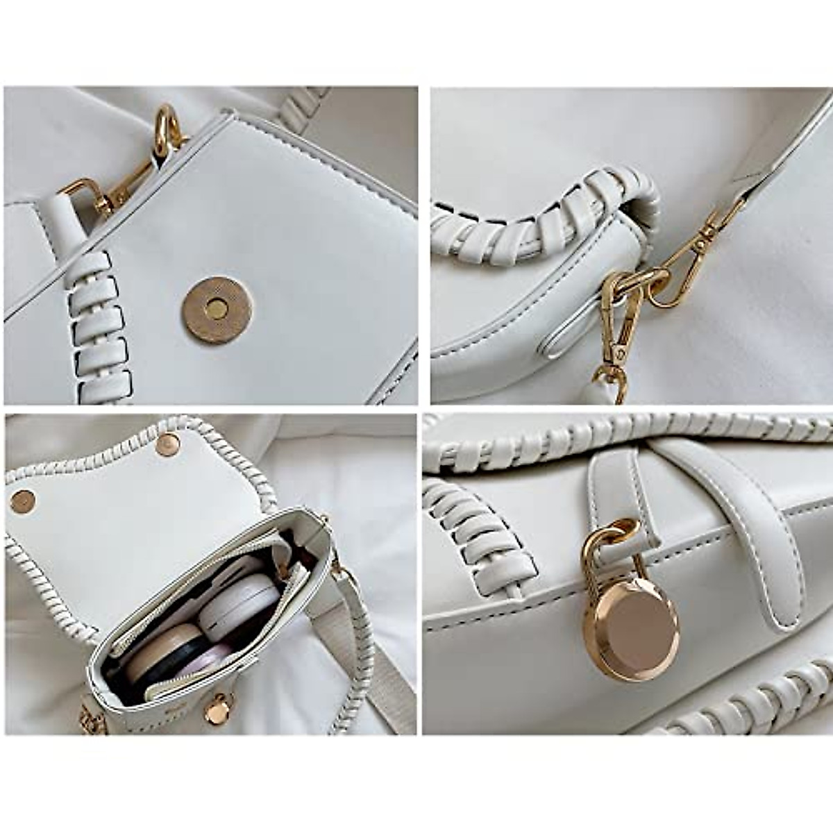 ANLJED Women Trendy Saddle Shoulder Bag Clutch Purse Underarm Handbag Satchel HandBag Crossbody Bag
