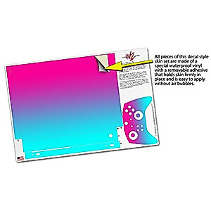WraptorSkinz Decal Vinyl Skin Wrap Compatible with Xbox One X Console and Controller - Smooth Fades Neon Teal Hot Pink