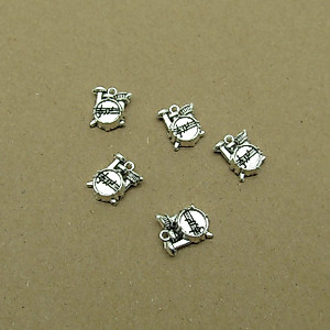 FAIWAWU 40 Pcs Silver Drum Set Charm Music Charms Pendant for Jewelry Making Necklace Bracelet Earrings