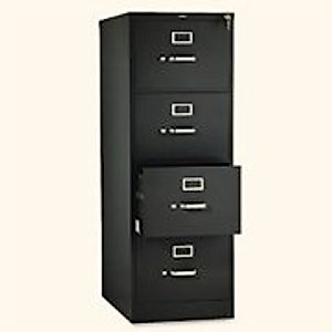 510 Series Four-Drawer Vertical Legal Filing Cabinet Finish: Black