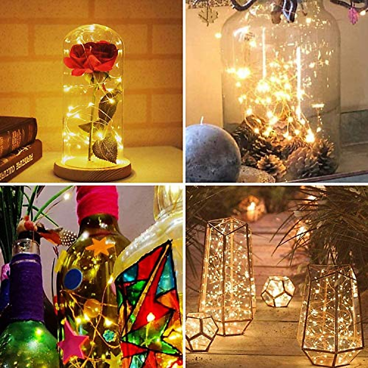 Moon Strike 72ft 200 LED Solar String Lights Outdoor Waterproof, Upgraded Outdoor Solar Garden Lights with 8 Modes , Solar Fairy Lights for Garden, Christmas (Warm White)