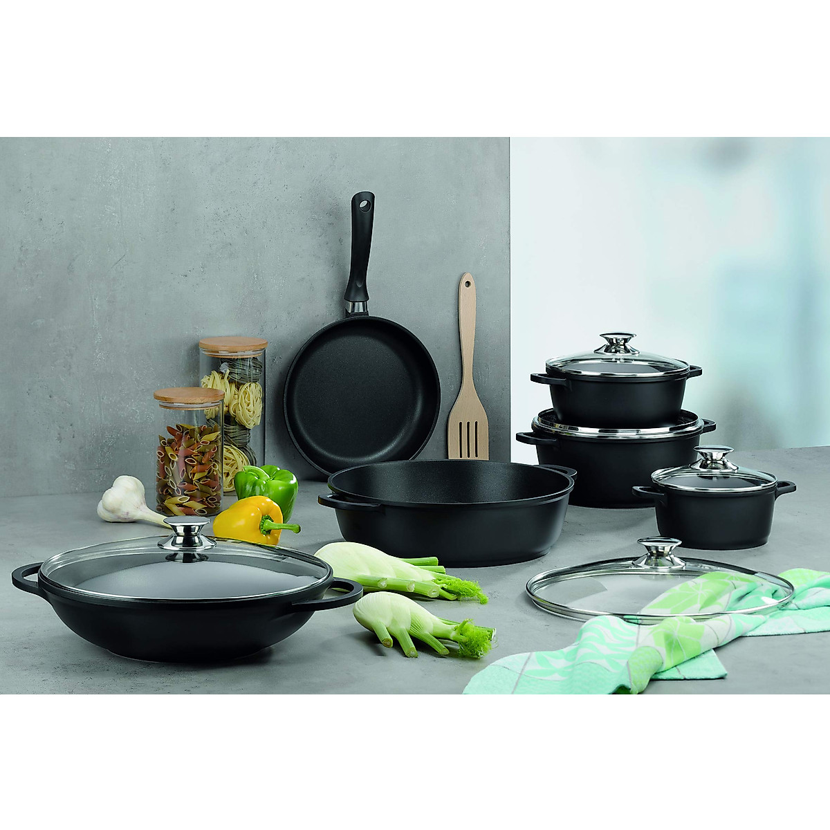 Kela "Kerros Serving Pan, Cast Aluminium, Black, 24 cm