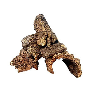 EZ Botanicals Cork Bark - 1lb (Assorted) - for Orchids, Airplants, Reptiles, and Terrariums