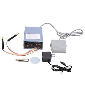 Junlucki Mini Spot Welder, 5000W Spot Welding Machine DIY Portable Adjustable Spot Welder Pen with Foot Switch Battery Spot Welder Spot Welding Equipment for 0.2MM Nickel Strip 18650 Battery(US)