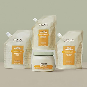 Mizani True Textures Moisture Replenish Shampoo | Smooths & Hydrates | with Coconut Oil | Sulfate & Paraben-Free | for Curly Hair | 16.9 Fl Oz