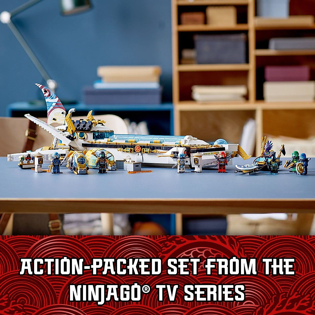 LEGO NINJAGO Hydro Bounty Building Set, 71756 Submarine Toy with Kai and NYA Minifigures, Ninja Toys, Gifts, Presents for Kids, Boys, Girls Age 9 Plus Years Old